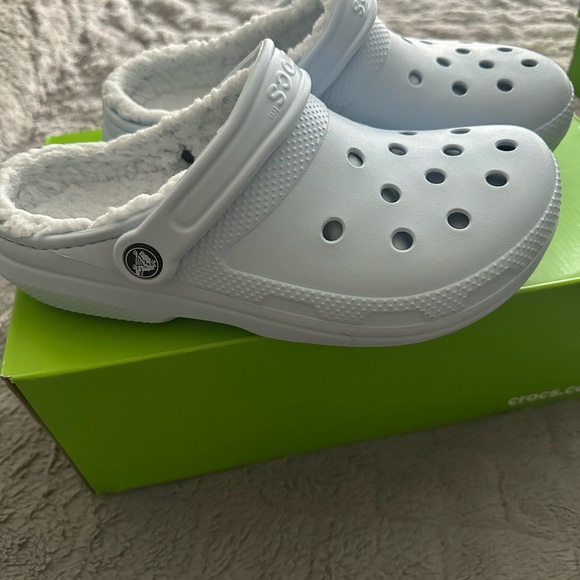 CROCS | Shoes | Crocs Blue Fleecelined Crocs | Poshmark